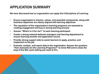6 Disciplines of Learning | PPTX | Human Resources | Business