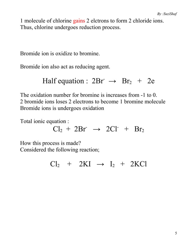 6 displacement of halogen from its halide solution | PDF