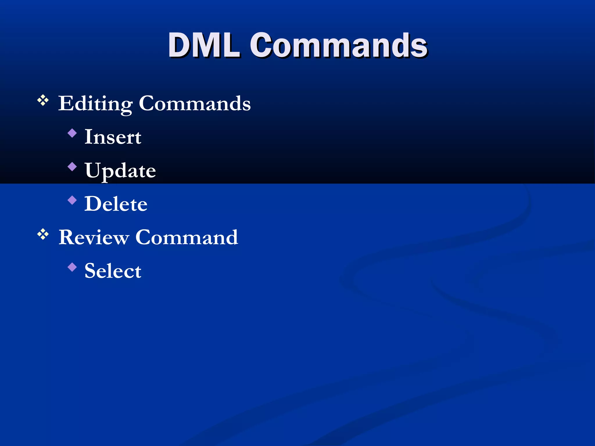DML Commands | PPT