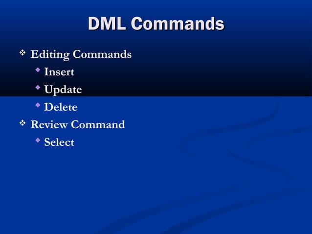 DML Commands | PPT