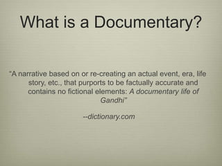 Writing a Documentary Treatment | PPTX