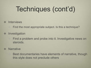 Writing a Documentary Treatment | PPTX