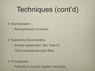 Writing a Documentary Treatment | PPTX