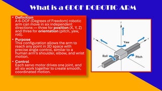 6DOF ROBOTIC ARM Engineering Art Project | PDF