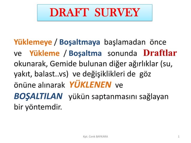 6 draft survey | PPT