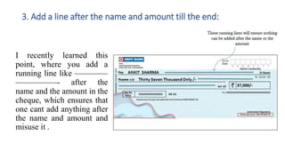 Pertinent Points of a cheque for examination | PPT