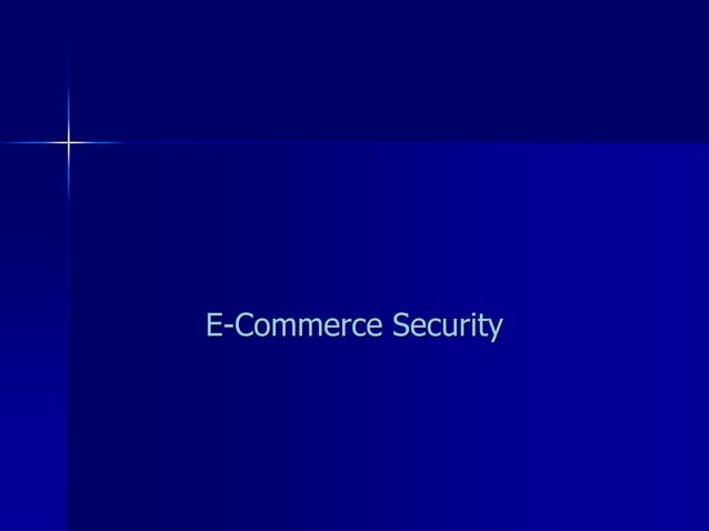 6 e commerce security | PPT