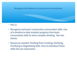 Constructive Conversations in my Classroom By Liam Lacey | PPT