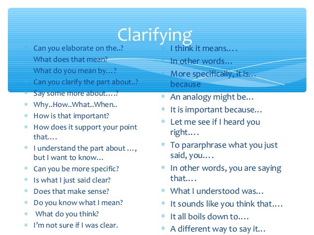 Constructive Conversations Clarify