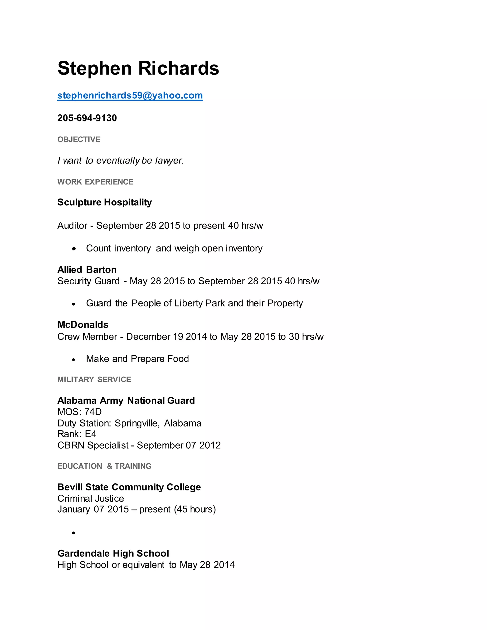 Stephen's Resume | PDF