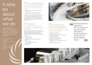 GMP COMPLIANCE BROCHURE | PDF | Pharmaceutical Industry | Industries