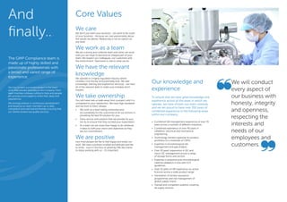 GMP COMPLIANCE BROCHURE | PDF | Pharmaceutical Industry | Industries