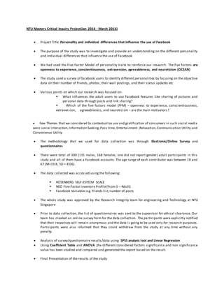 NTU Masters Critical Inquiry Project | DOCX