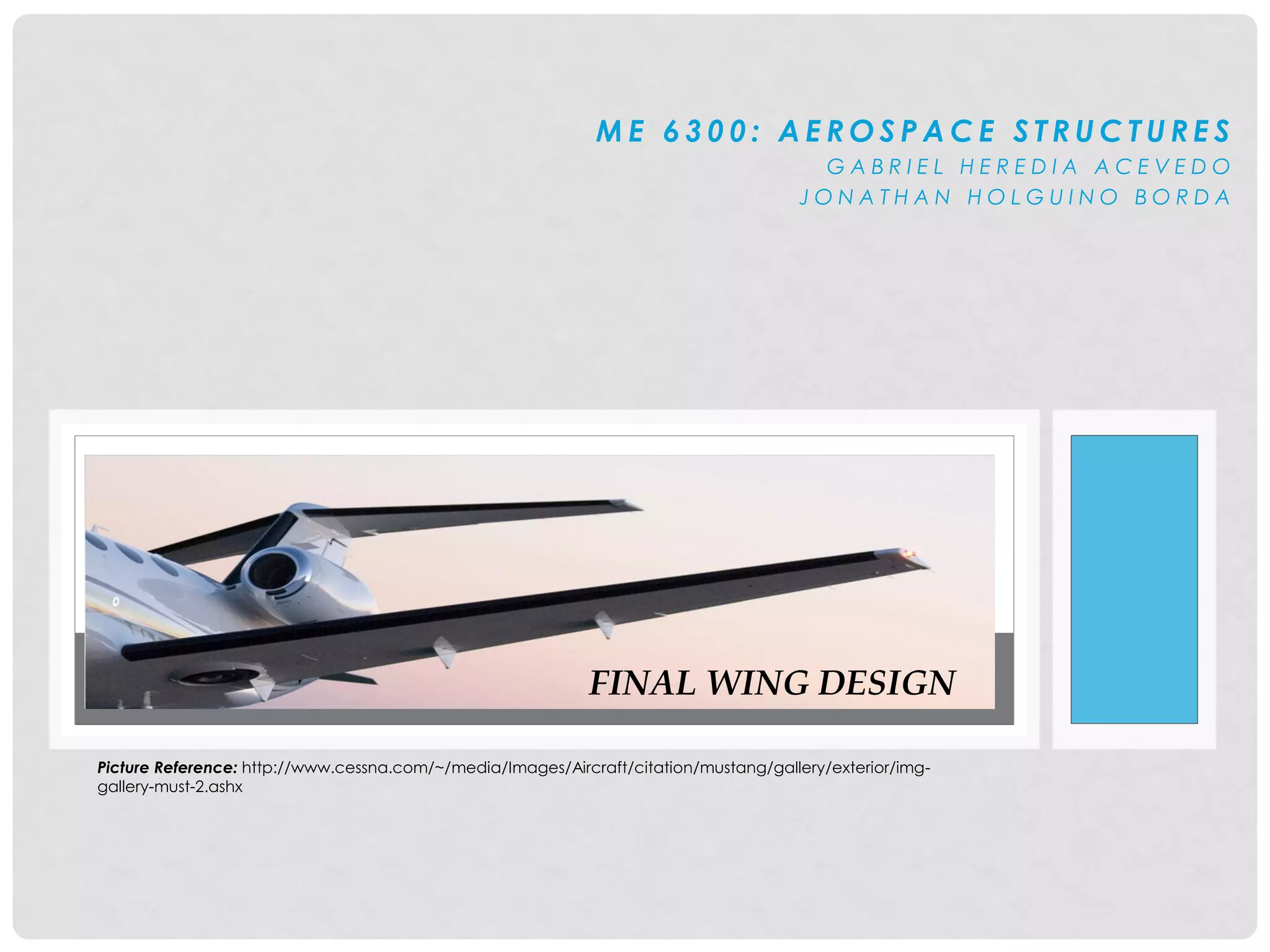 Final Wing design | PDF