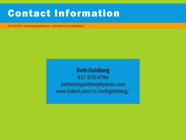 Beth Goldberg - career highlights | PPT