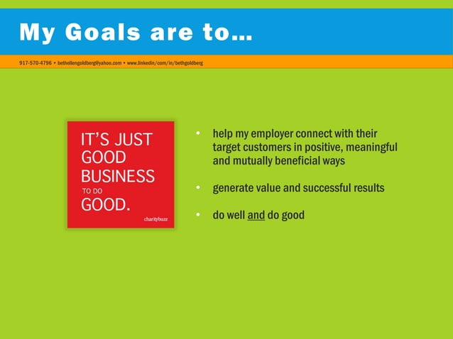 Beth Goldberg - career highlights | PPT