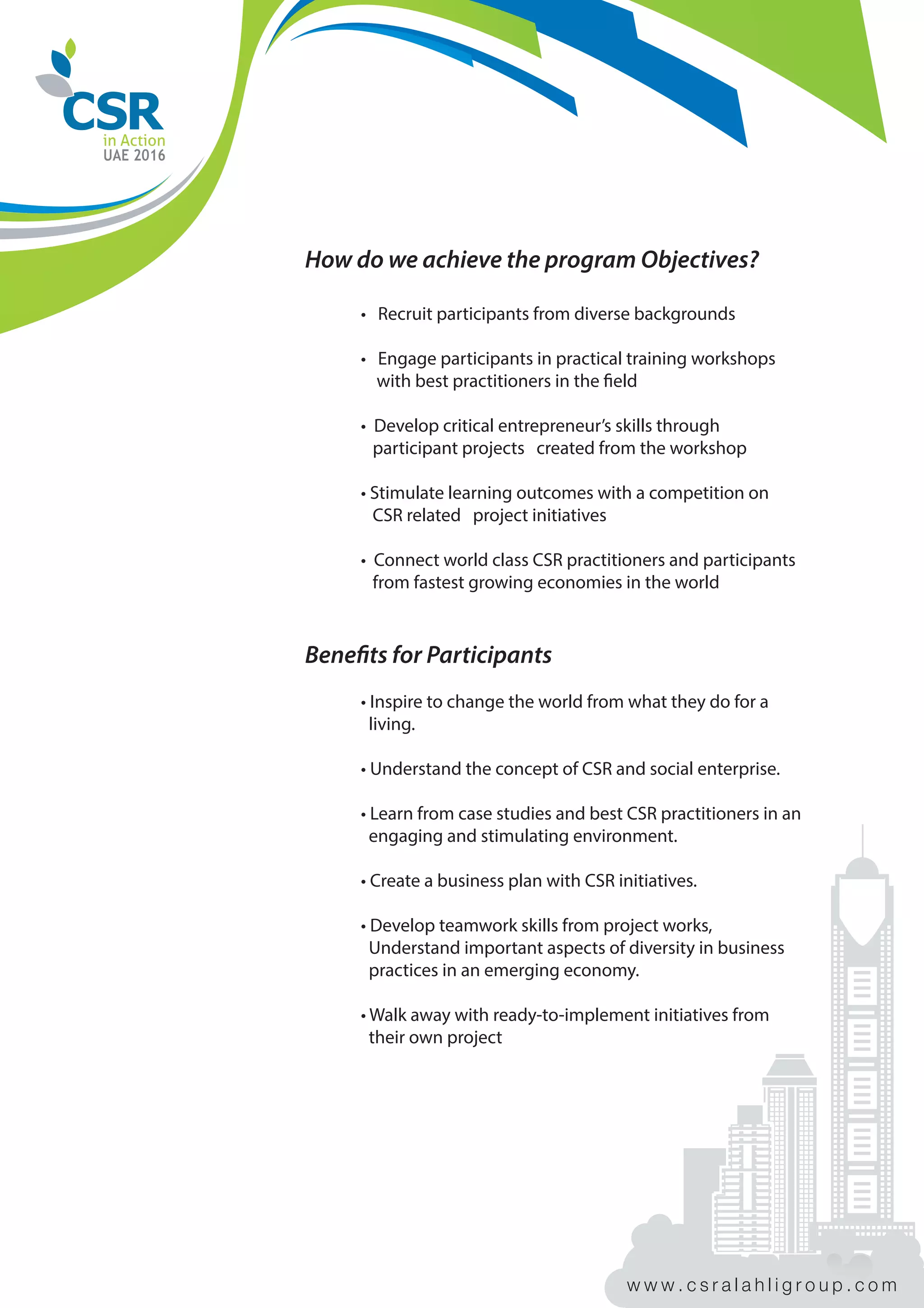 CSR in Action UAE 2016 Overview | PDF