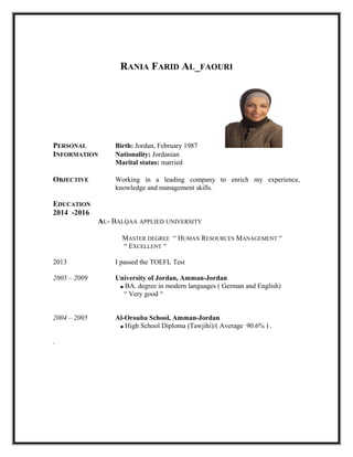 Rania_Al-Faouri c.v 11 | DOC