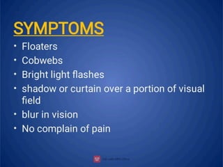 Retinal detachment types of retinal detachment | PPT