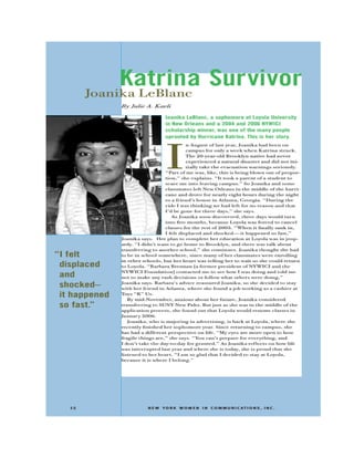 Katrina Survivor 2006 | PDF