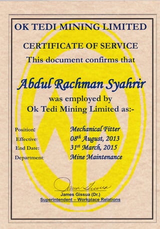 OTML Certificate | PDF