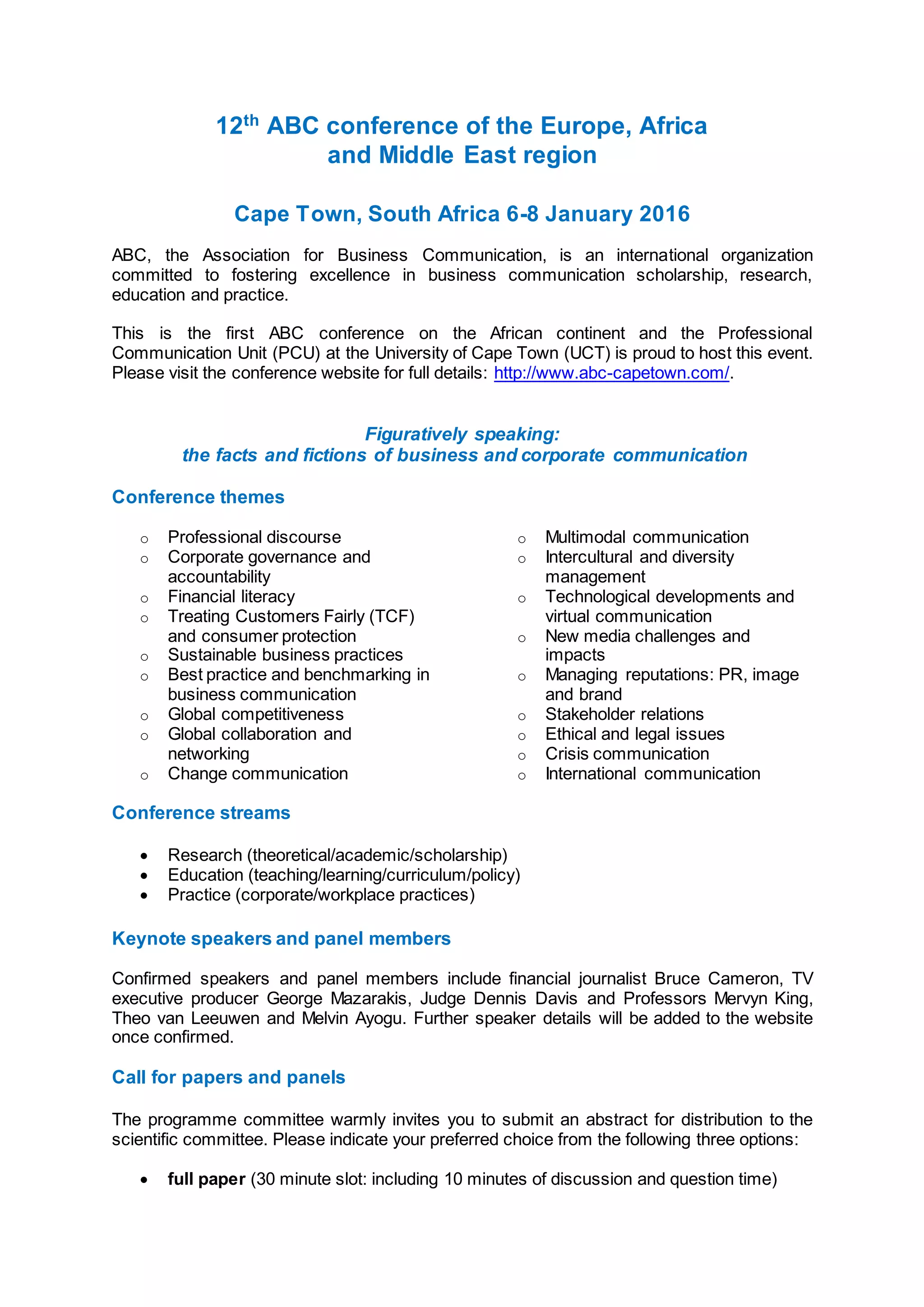 Call for papers | PDF