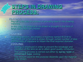 DRAWING PROCESS AND DRAWING MACHINES | PPT