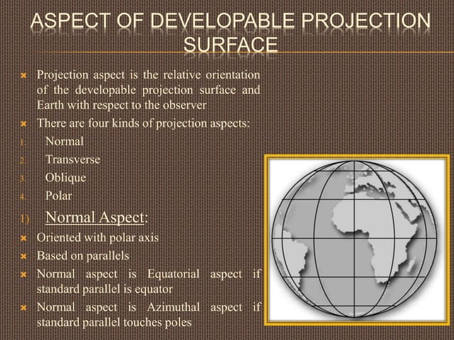 GIS Map Projection | PPTX | 3-D Graphics | Computer Software and ...