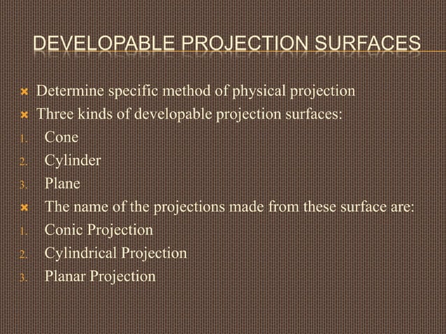 GIS Map Projection | PPTX | 3-D Graphics | Computer Software and ...