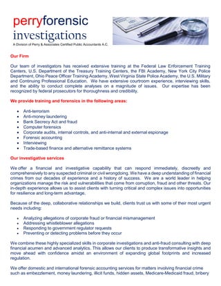 Perry Forensics Brochure 11-16 | PDF