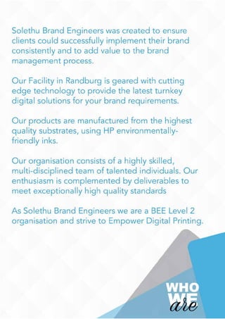 Solethu Brand Engineers 2016 Brochure | PDF | Free Download
