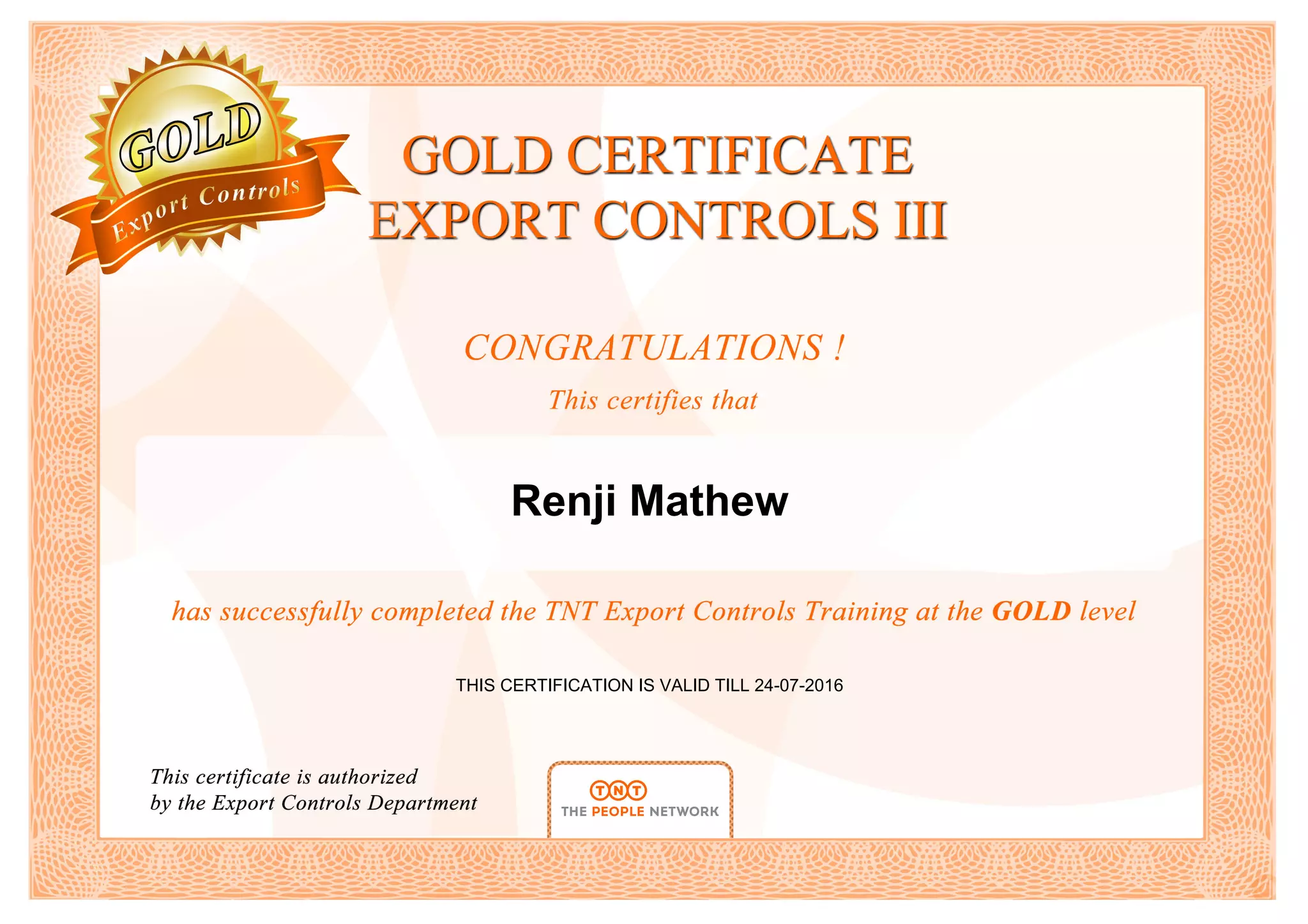 Export Certificate 2015 | PPT