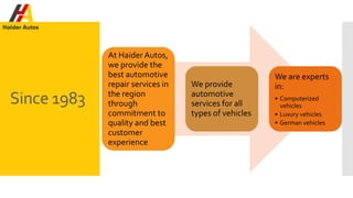 The Haider Autos Corporate Profile | PPT