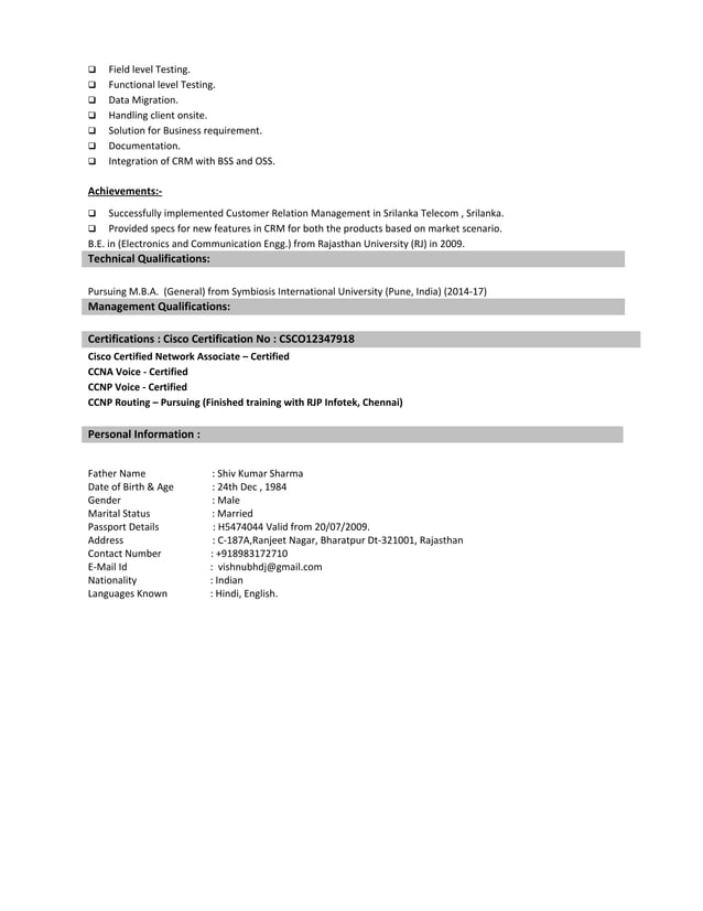 Vishnu_Resume | DOC