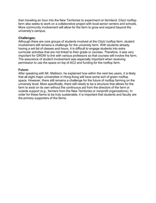 HK Rooftop Farming Project | PDF | Agriculture | Industries