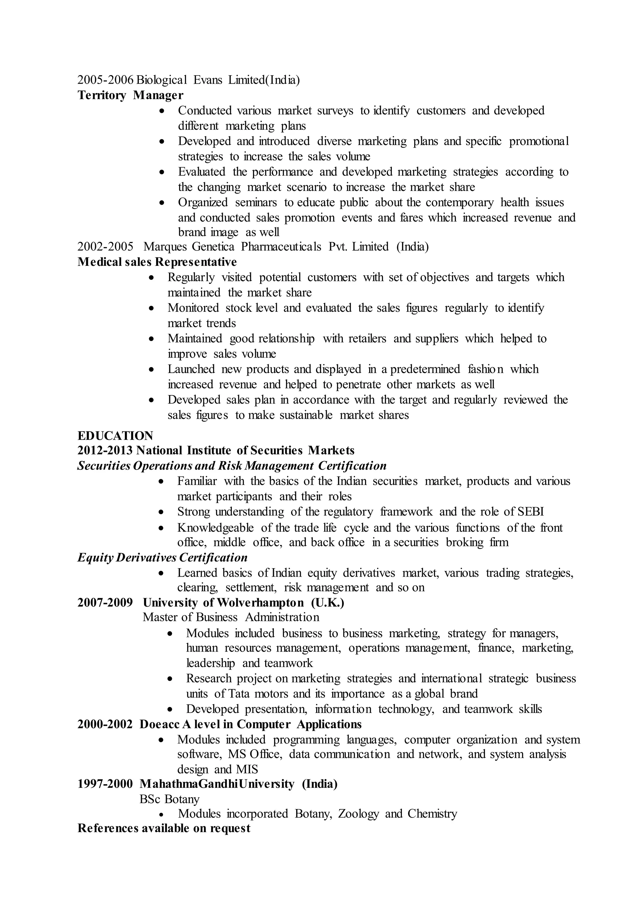 Manoj P.Thomas_resume RBC | PDF Manoj P.Thomas_resume RBC | PDF
