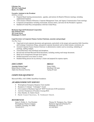 Resume 2015 @ Westinghouse - Phyllis | DOC | Business | Business and ...