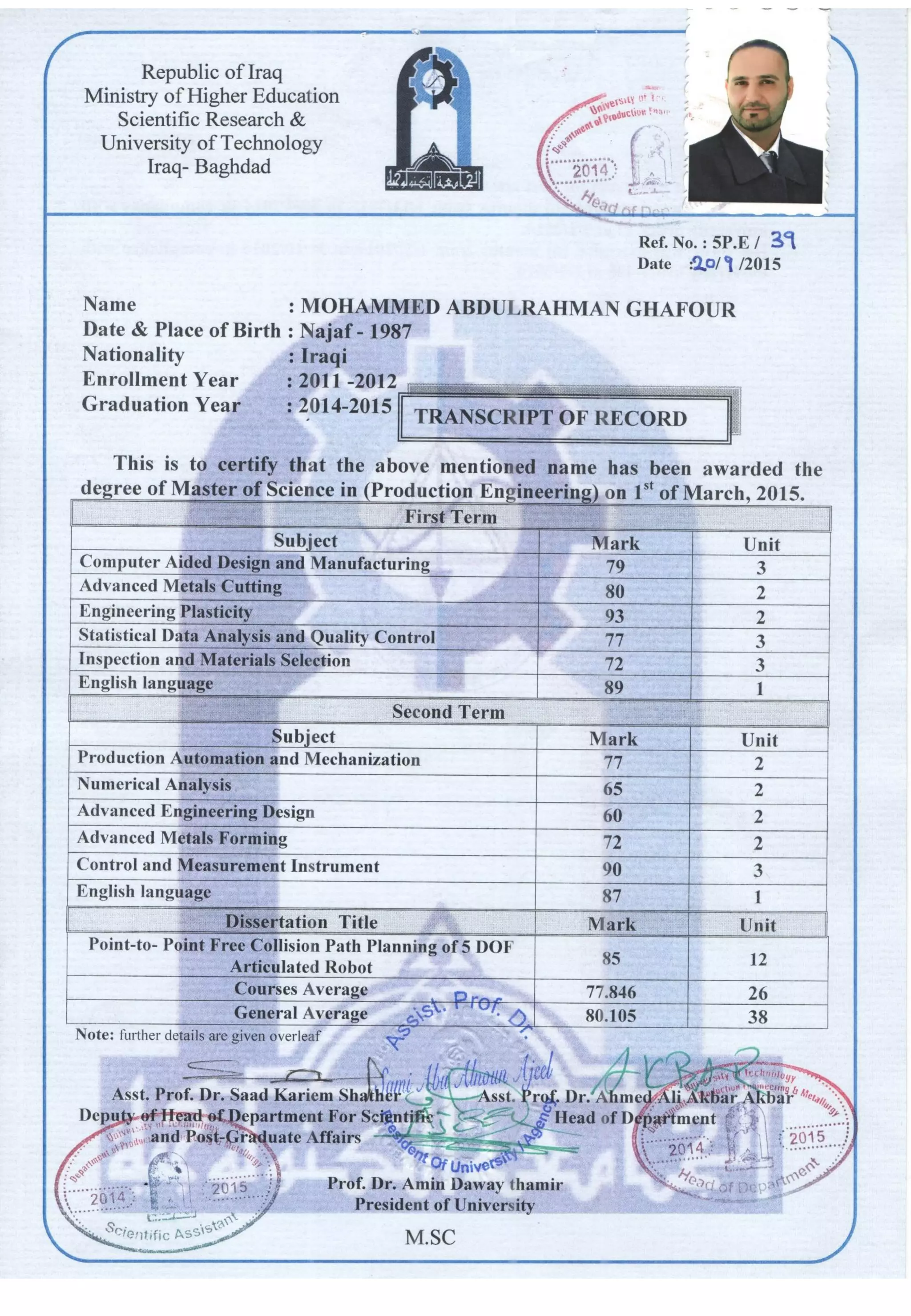 Mohammed CV 2015 | PDF