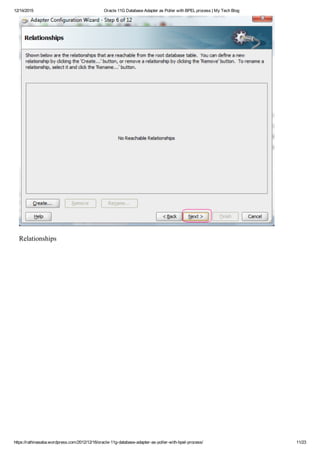 Oracle 11G Database Adapter as Poller with BPEL process _ My Tech Blog | PDF