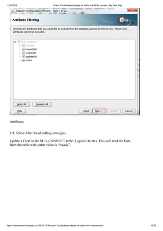 Oracle 11G Database Adapter as Poller with BPEL process _ My Tech Blog | PDF