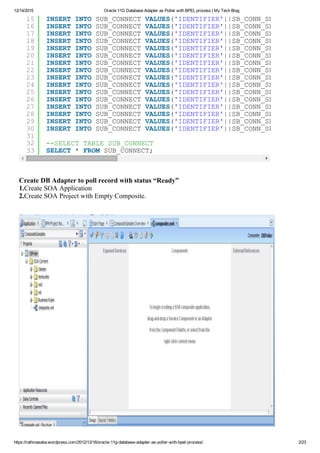 Oracle 11G Database Adapter as Poller with BPEL process _ My Tech Blog | PDF