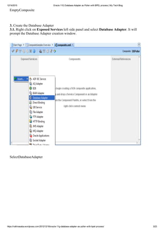 Oracle 11G Database Adapter as Poller with BPEL process _ My Tech Blog | PDF