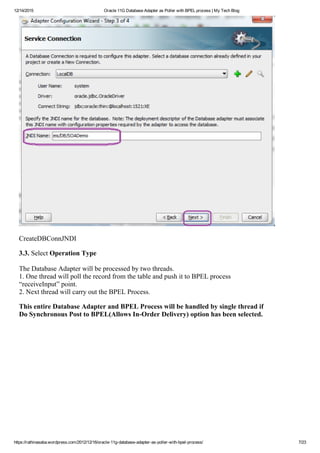 Oracle 11G Database Adapter as Poller with BPEL process _ My Tech Blog | PDF