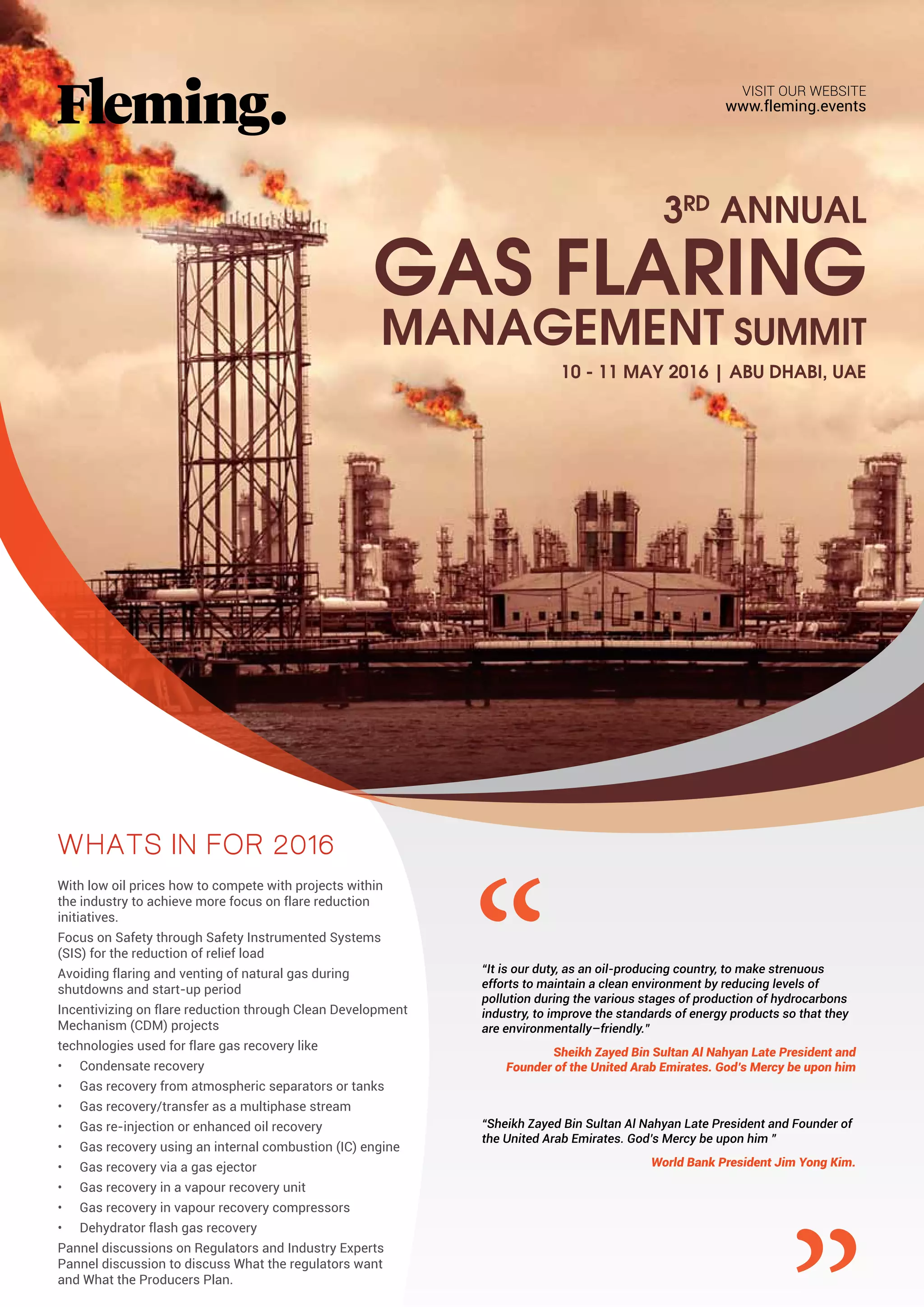 3rd Annual Gas Flaring Management SUmmit 2016 | PDF