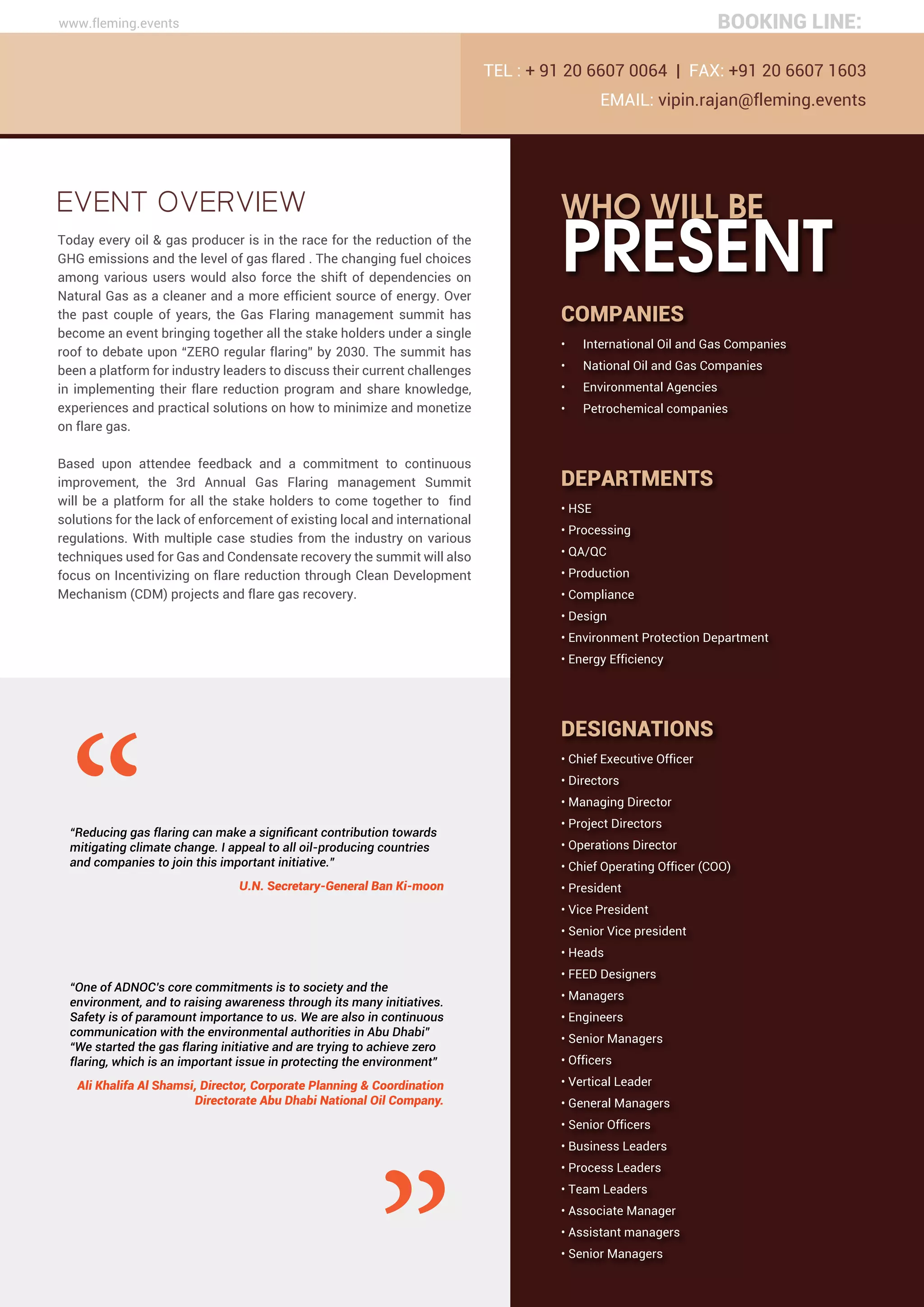 3rd Annual Gas Flaring Management SUmmit 2016 | PDF