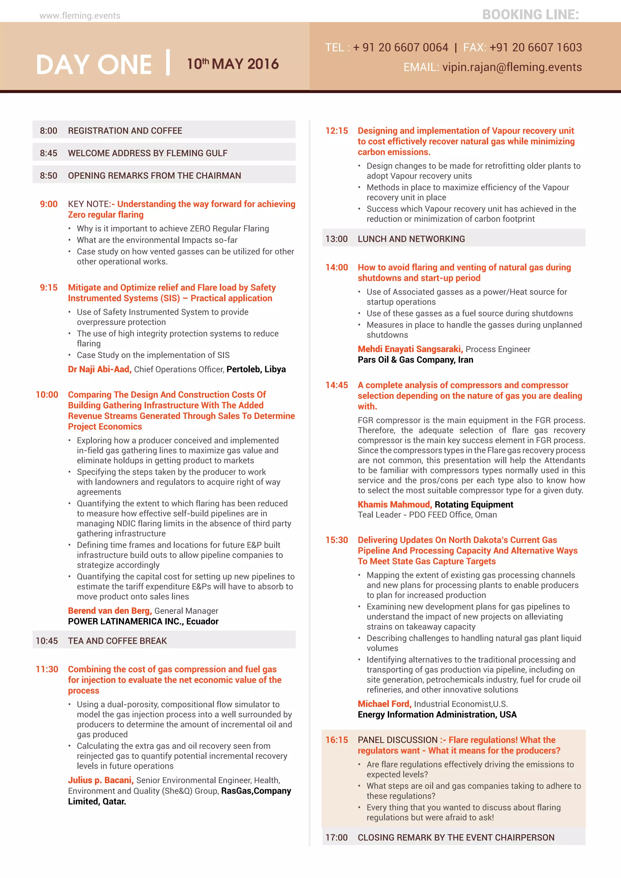 3rd Annual Gas Flaring Management SUmmit 2016 | PDF