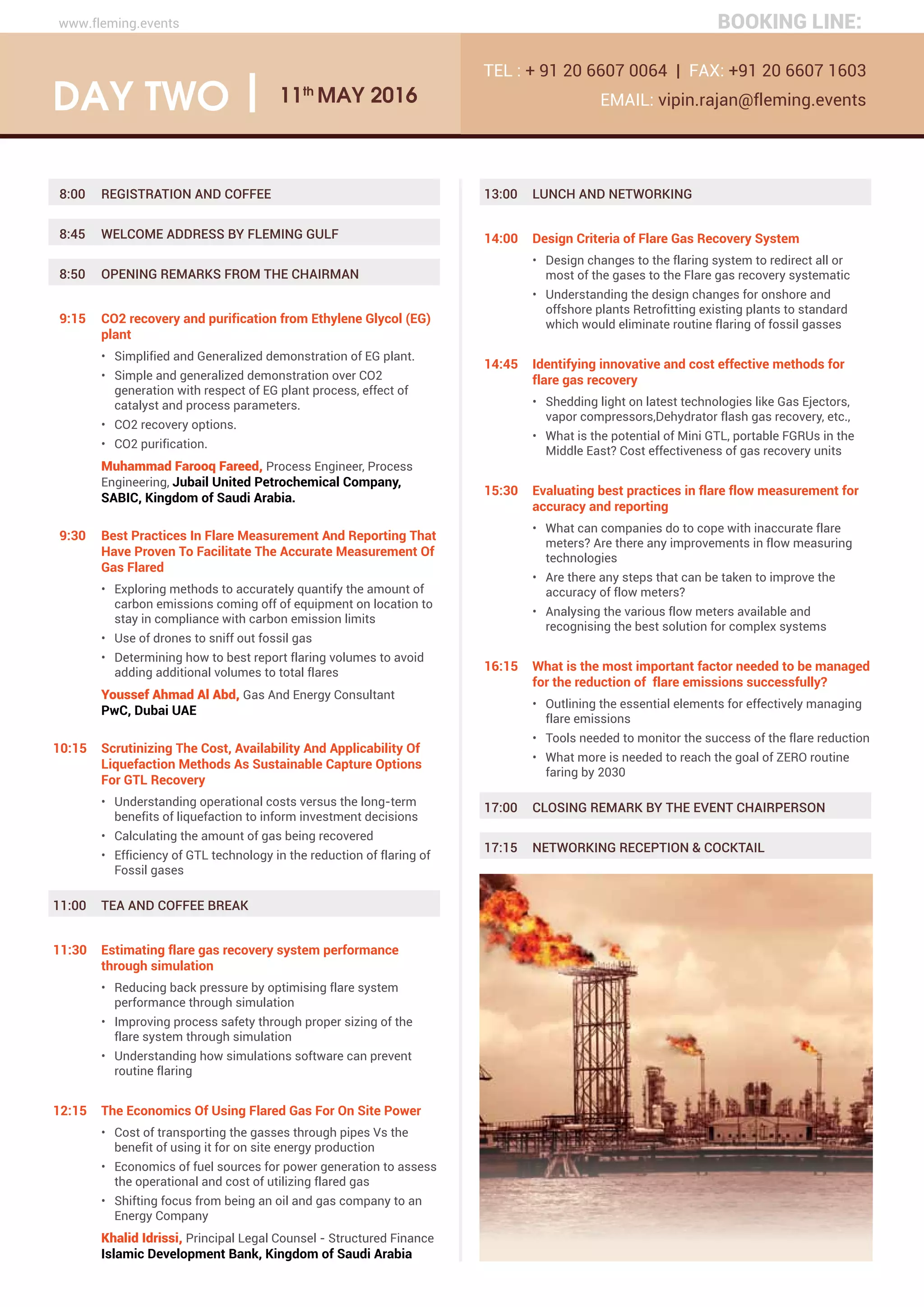 3rd Annual Gas Flaring Management SUmmit 2016 | PDF