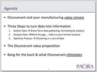 Manufacturing Process Optimization Using Statistical Modeling 2015 | PPT