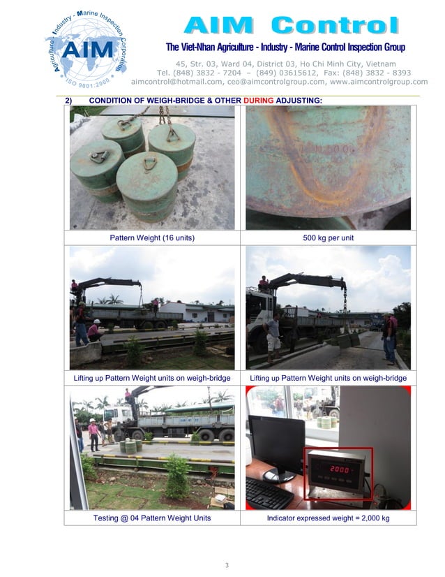 Witness - Weigh-Bridge adjusting | PDF