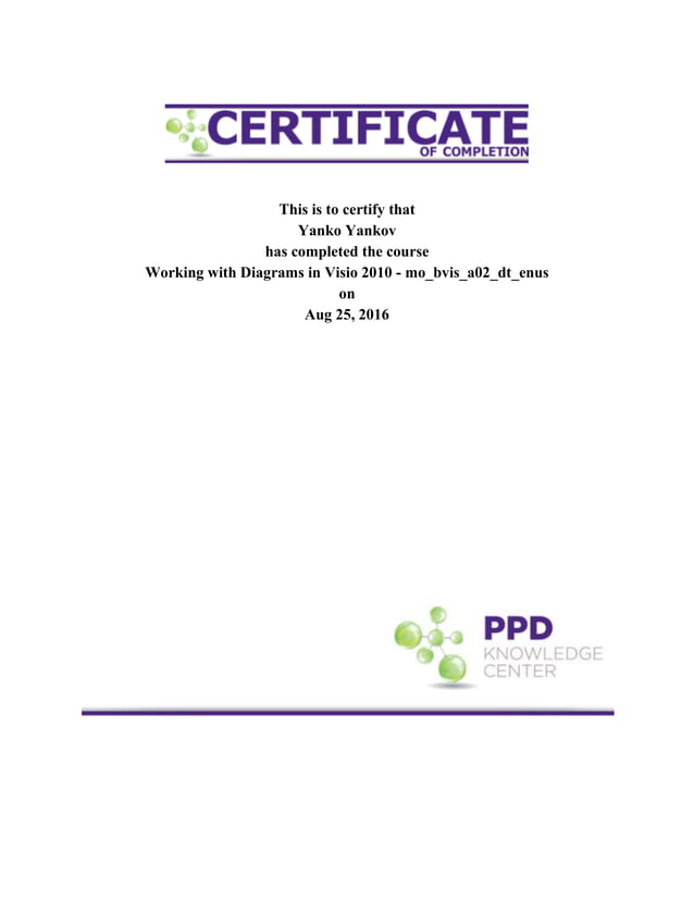 Visio certificate | PDF